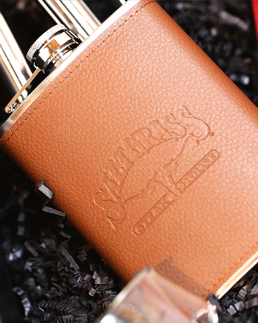 Saltgrass | Stainless Steel & Leather | Hip Flask – Landry's Inc.