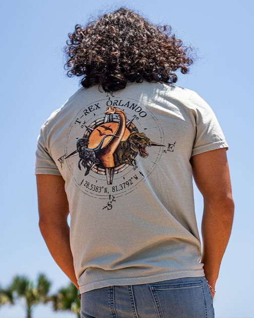 T-Rex Cafe | Dinosaur Compass | Adult Tee - FINAL SALE – Landry's Inc.