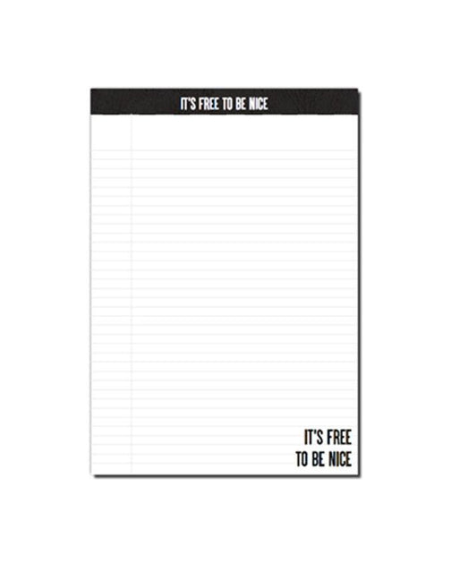 It's Free to be Nice | Legal Size | Notepad – Landry's Inc.